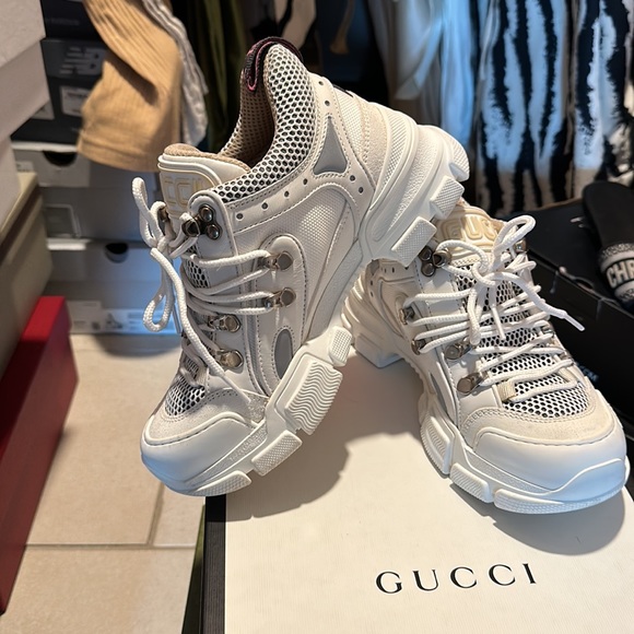Gucci | Shoes | Gucci Flashtrek Sneakers White | Poshmark